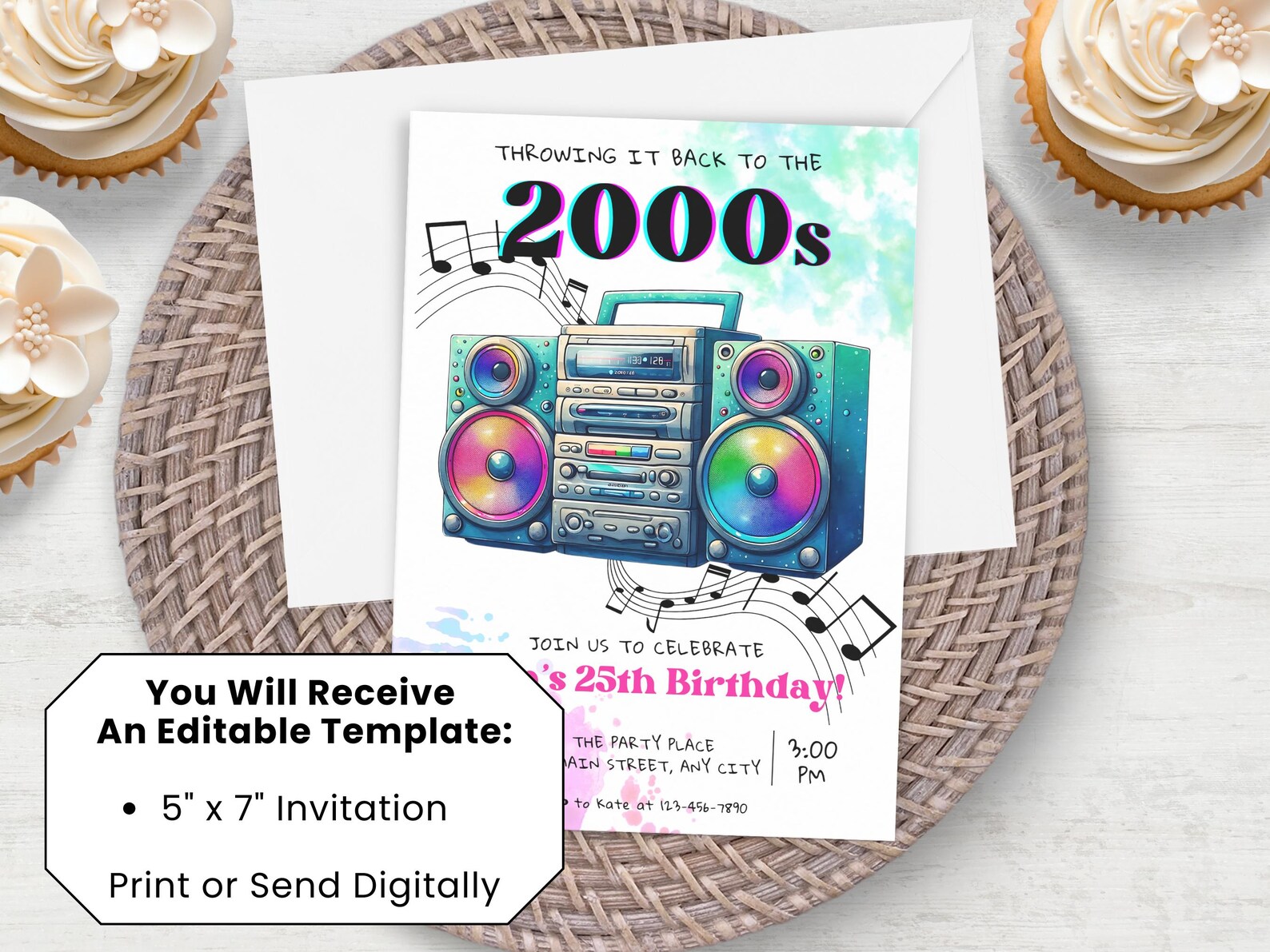 Digital Y2K Birthday Party Invitation, Retro 2000s Theme Invite, 2000s ...
