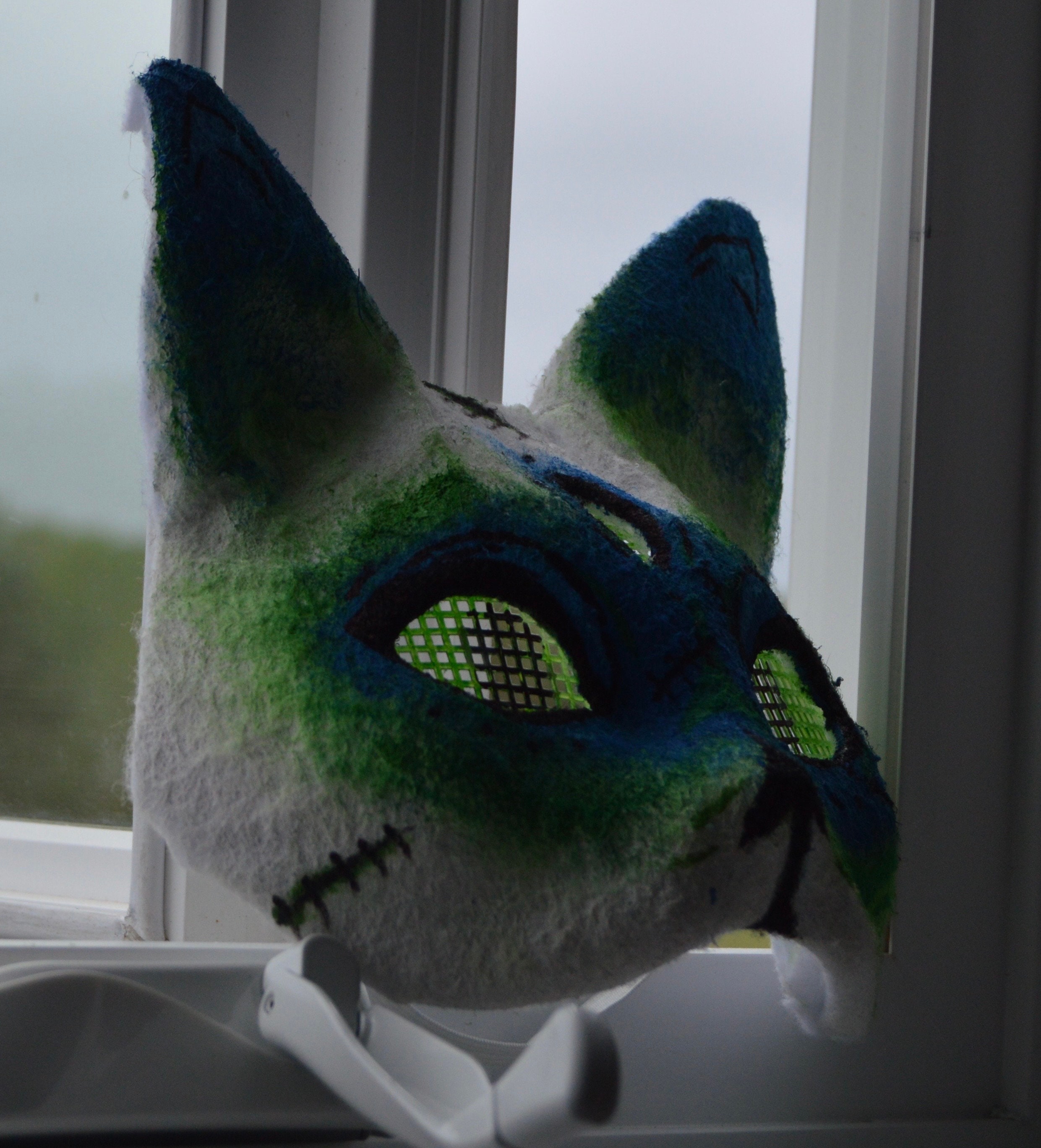 Alien/zombie Therian Cat Mask - Etsy