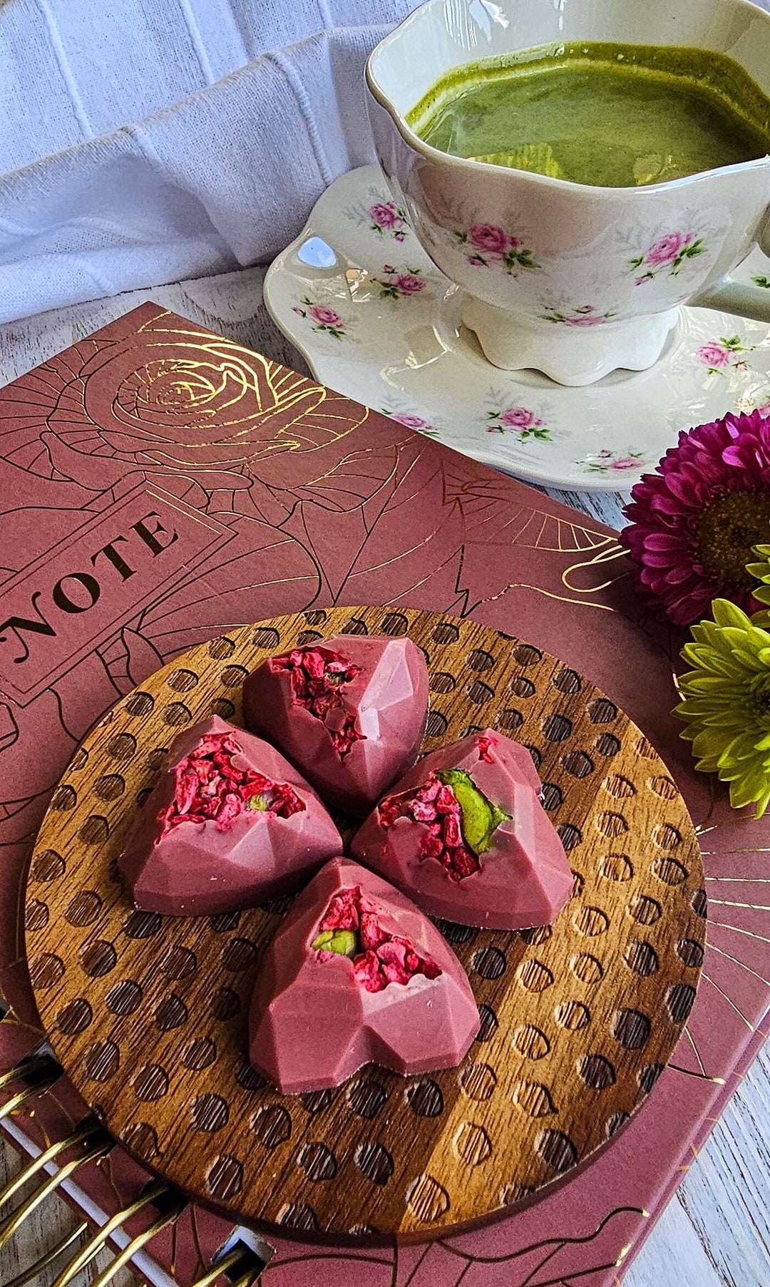 Chocolate Hearts With Pistachio | Mother's Day Gift | Love Presents ...