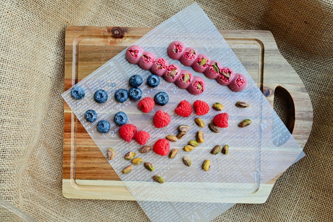 Ruby Chocolate Sticks, Handmade Chocolate With Nuts and Freeze Dried ...