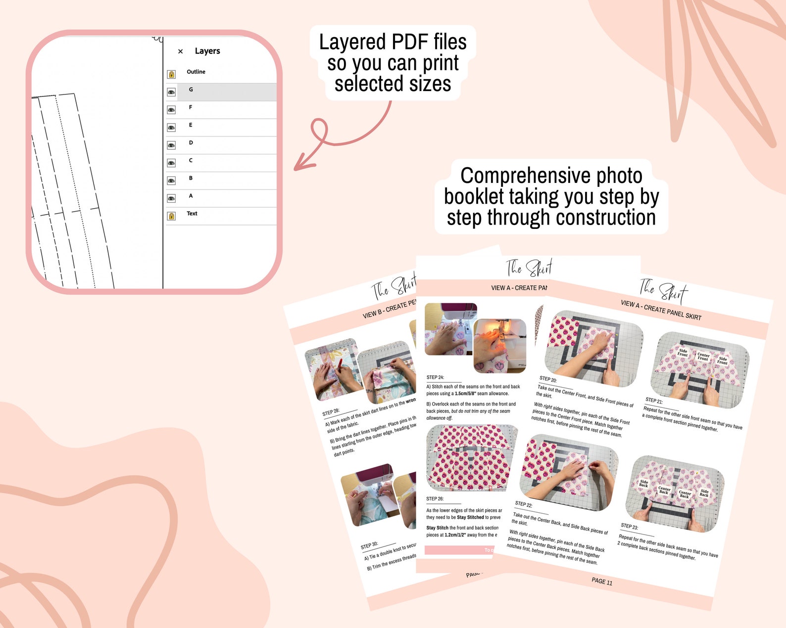 PDF Pattern Bundle: Bloomfield + Add-on Pack Digital PDF Dress Sewing Pattern | 12 Sizes | Puff ...