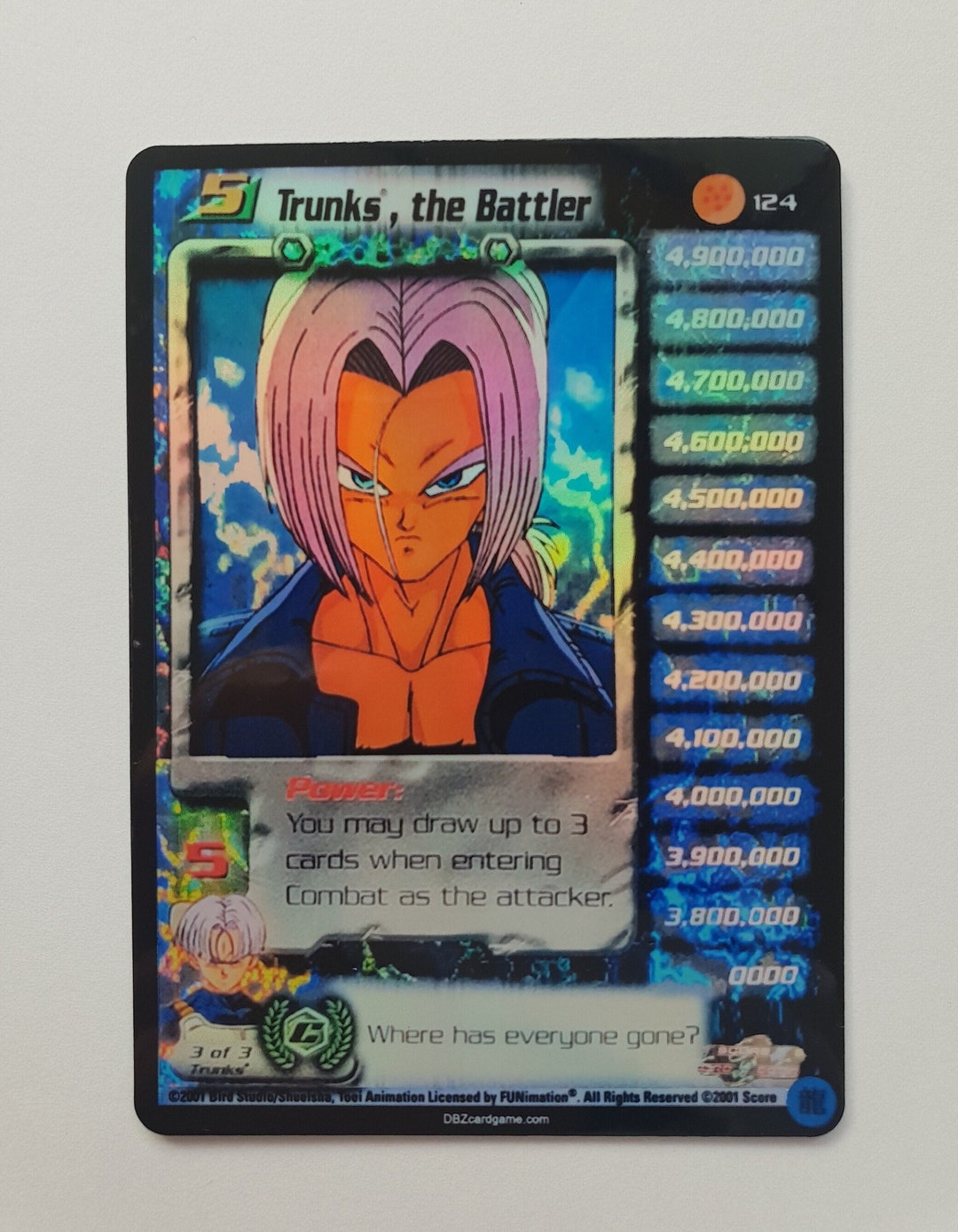 Trunks the Battler Holo Proxy Card - Etsy