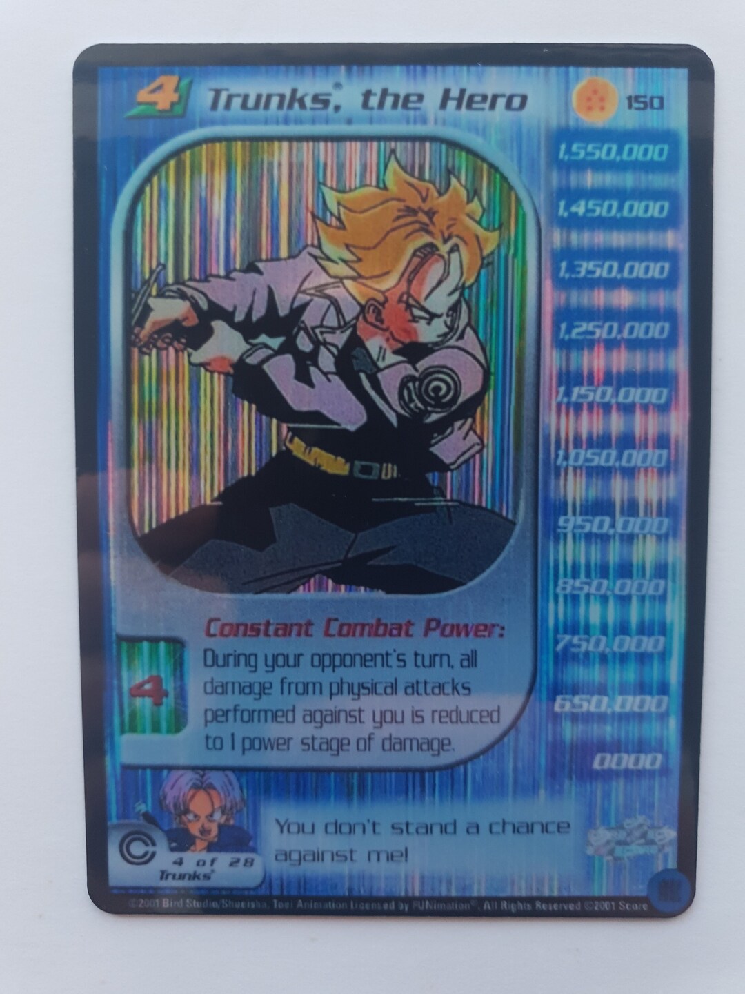 Trunks the Hero Proxy DBZ Holographic Card - Etsy