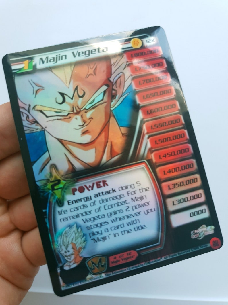 Dragon Ball Proxy Card Dragonball Z Majin Vegeta Holographic/foil Proxy ...