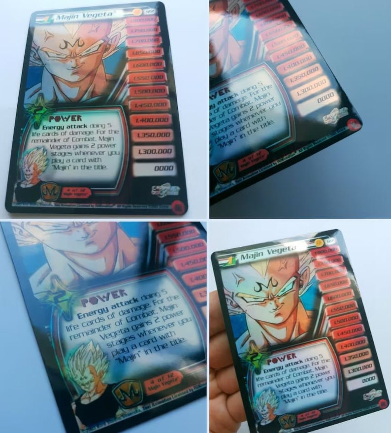 Dragon Ball Proxy Card Dragonball Z Majin Vegeta Holographic/foil Proxy ...