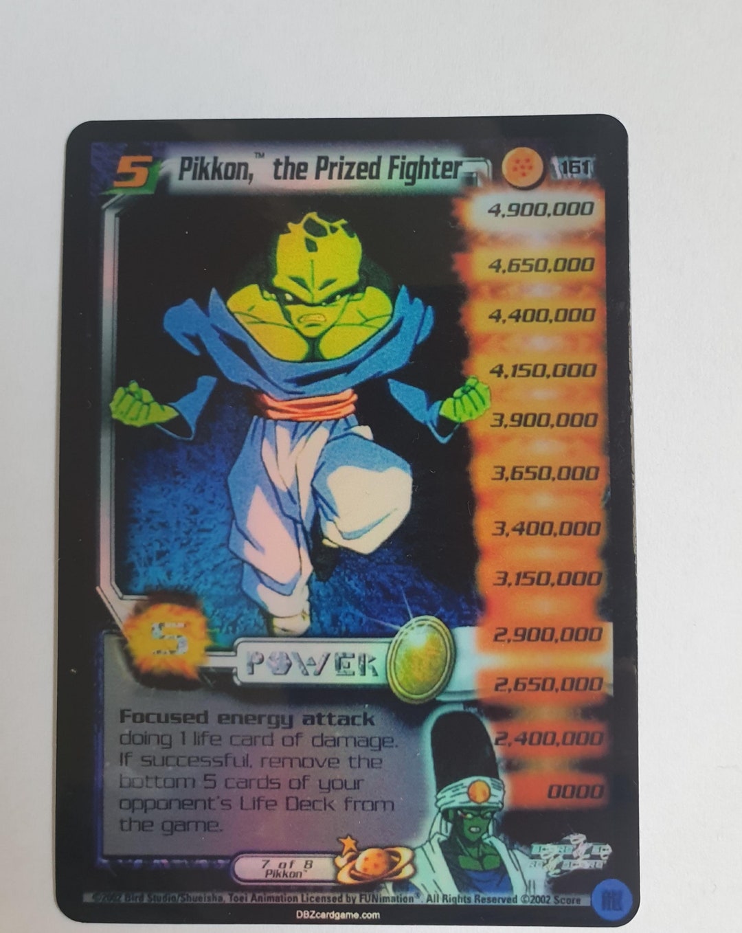Pikkon the Prized Fighter #161 Holo Proxy Card - Etsy
