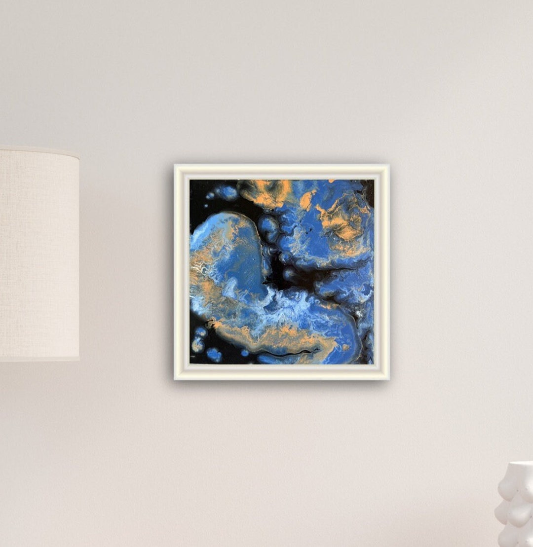 PDF JPG Digital Poster of Embryo Painting . Blue Embryo in Space ...