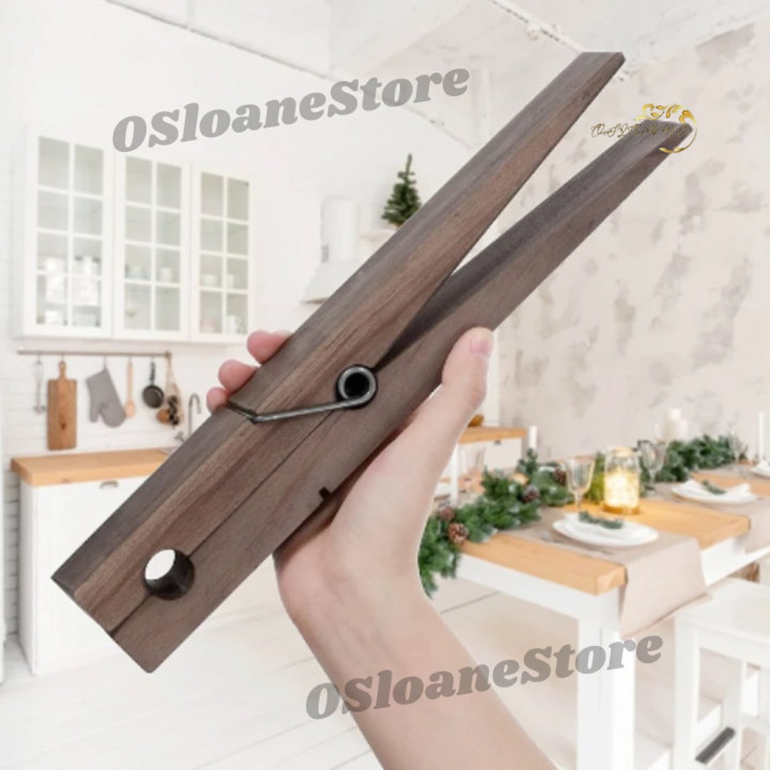 Large Wood Clothespin Hanger Clothes Pin Towel Holder Wooden Towel Clip ...
