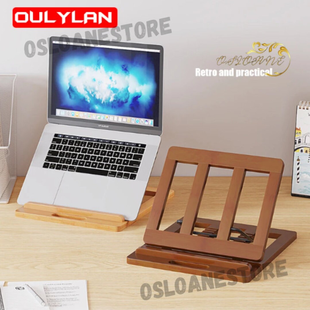 Wooden Laptop Holder Versatile & Adjustable Stand for Laptop iPad ...