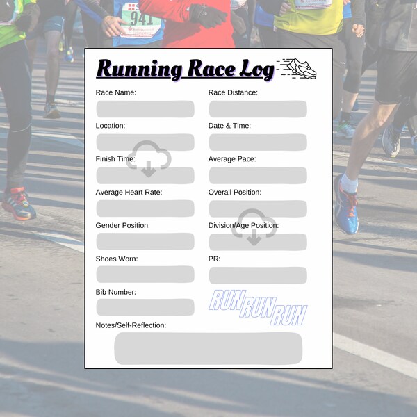Running Log - Etsy