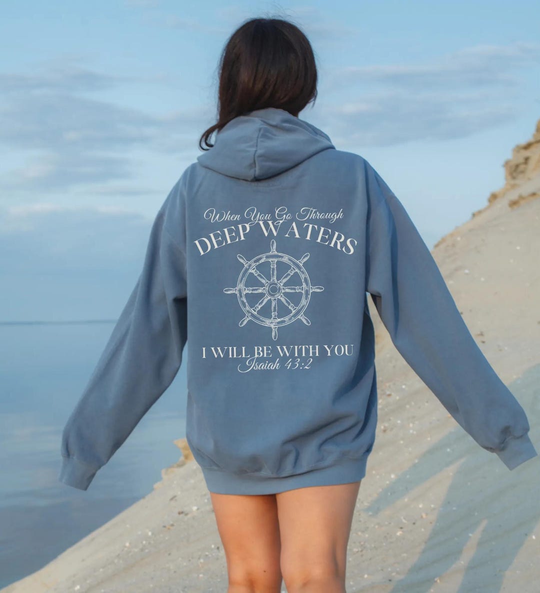 Deep Waters Hoodie Beachy Hoodies Ocean Beach Hoodie Nautical Hoodie ...
