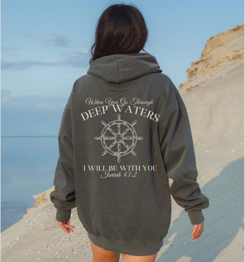 Deep Waters Hoodie Beachy Hoodies Ocean Beach Hoodie Nautical Hoodie ...