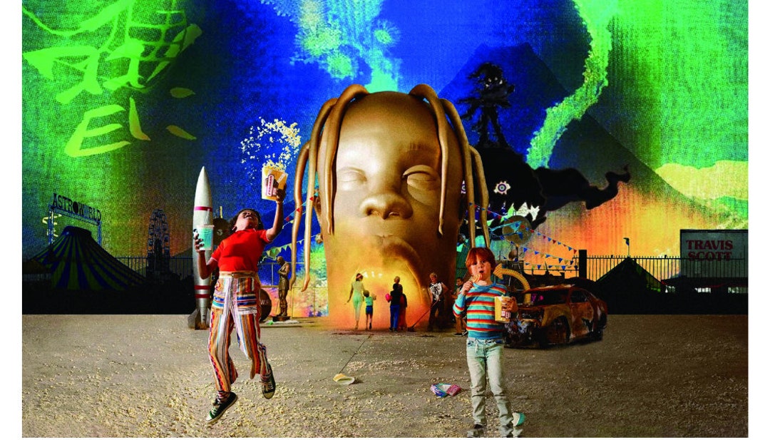 Travis Scott Astroworld Wall Flag Art Unique Wall Banner - Etsy