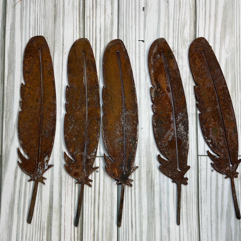 Metal Feathers - Etsy