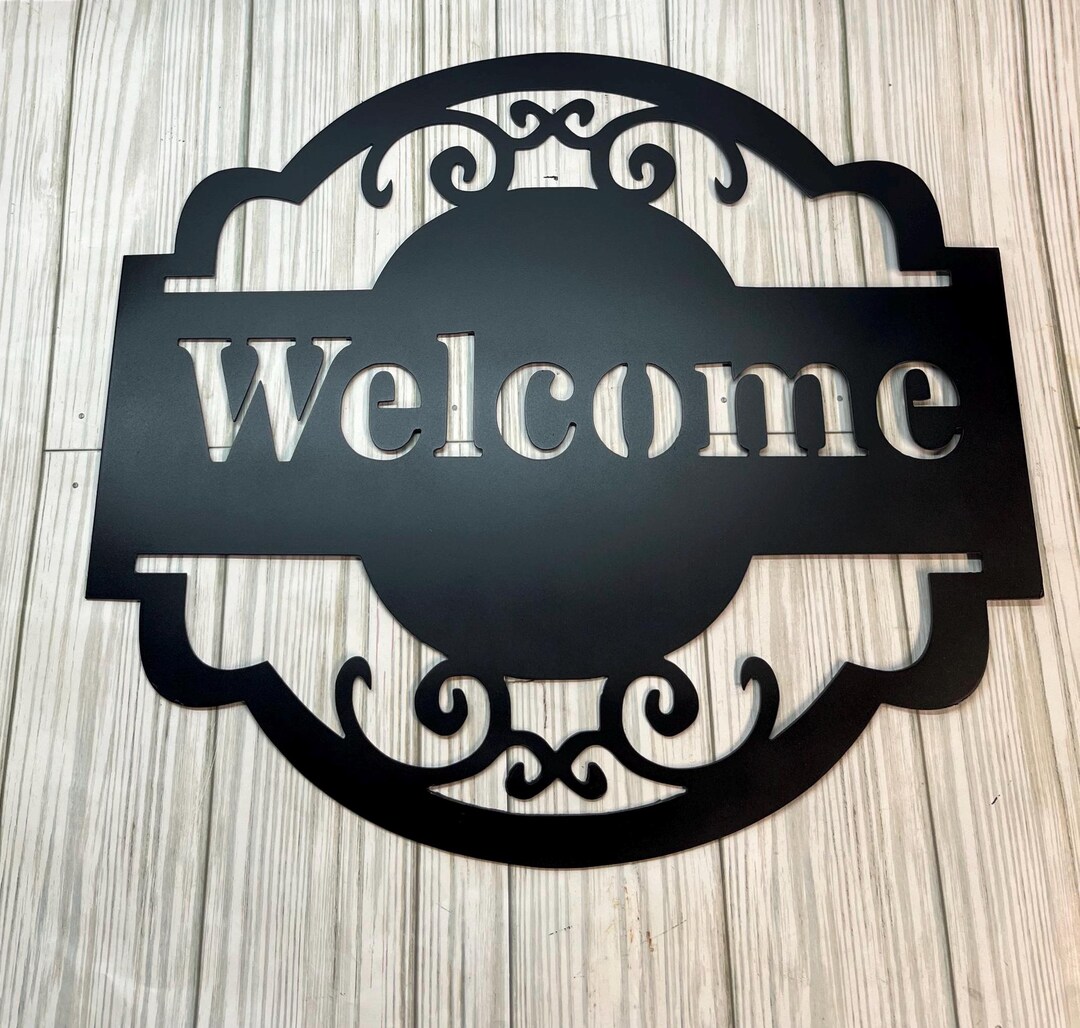 Welcome Sign Metal Plasma Cut Wall Art Home Decor - Etsy