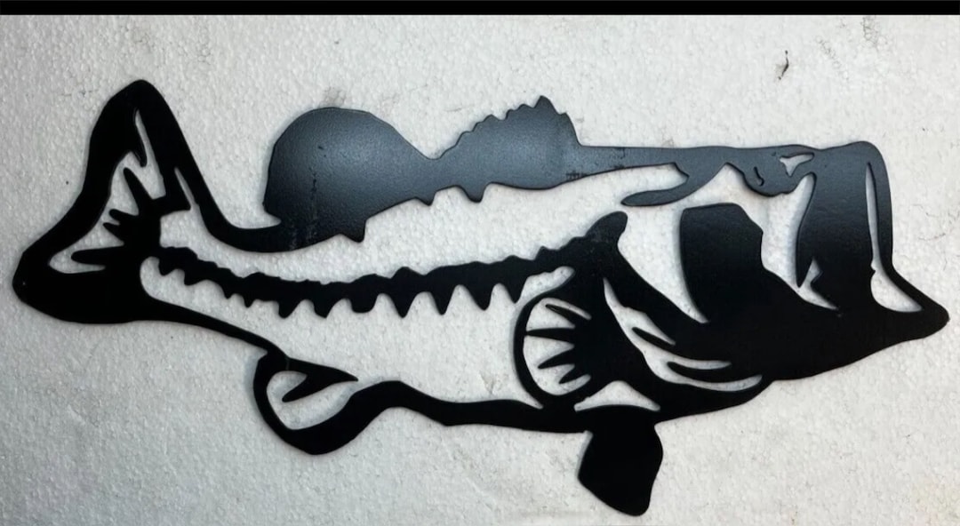 Bass Fish Metal Plasma Cut Wall Art Home Decor - Etsy