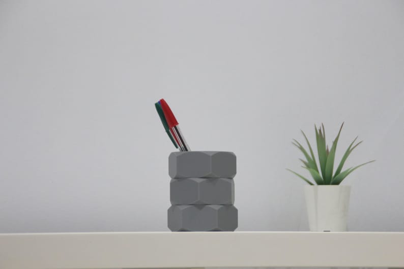 Stack of Nuts Pen Holder, Nut & Bolt Pencil Holder, Mechanic Desk ...