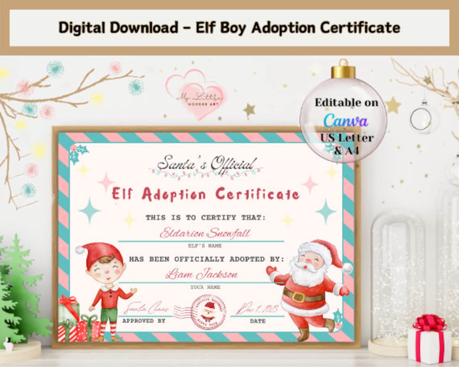 EDITABLE Elf on the Shelf Ideas, Elf on the Shelf Kit, Elf Letter, Elf ...