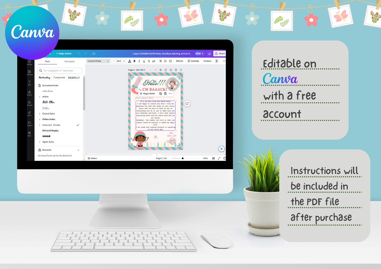 Letter From Santa Elf on the Shelf Ideas Elf on the Shelf - Etsy