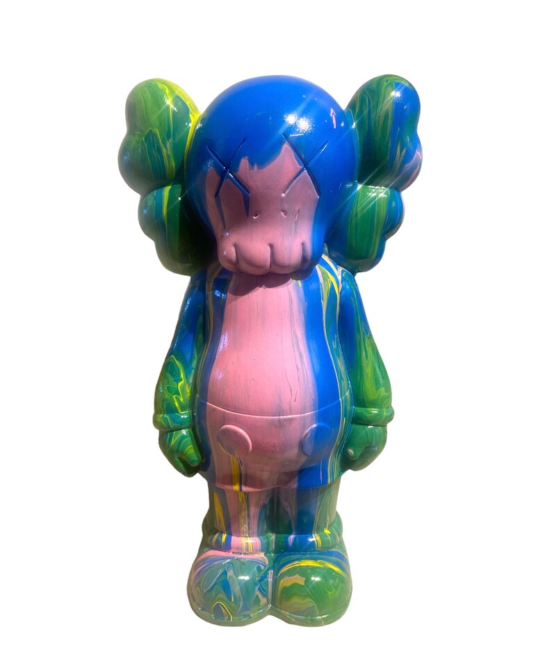 KAWS DIY Fluid Art Figurine COIN Bank - Etsy