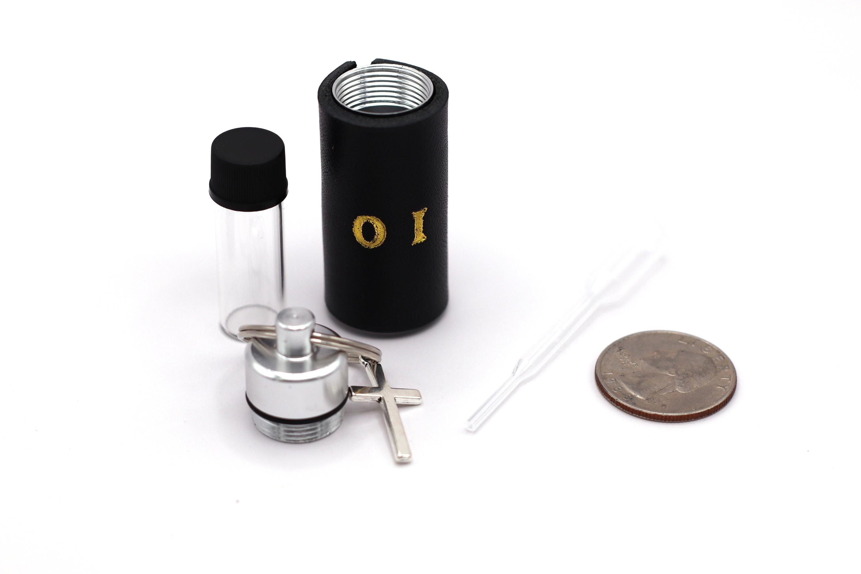 Holy Oil Keychain Holder With Cross Charm – Portable Anointing Oil ...