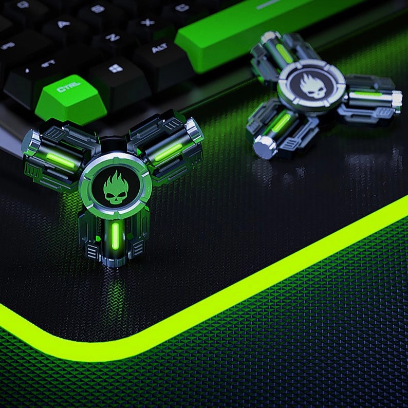 Father's Day Mechanics Armour Fidget Spinner Alloy Glowing the Dark ...