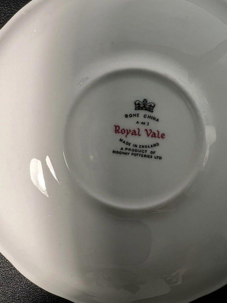 Royal Vale England Vintage 1960’s Three Roses Bone China Cup Saucer - Etsy