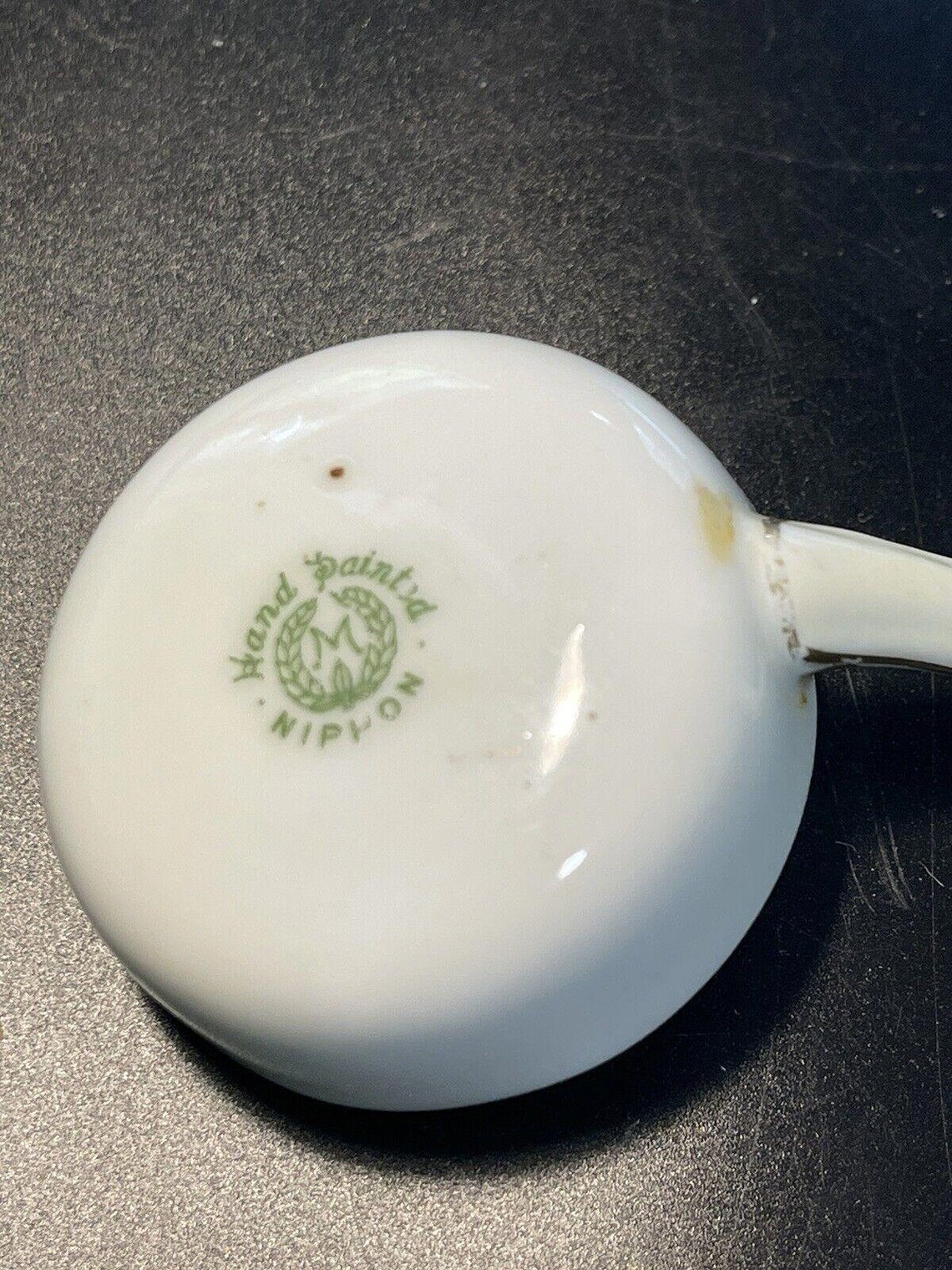 Nippon Crown M Antique 1908 Hand Painted Porcelain Condiment Ladle ...