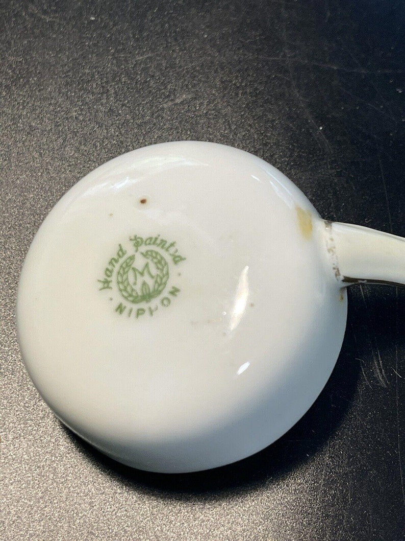 Nippon Crown M Antique 1908 Hand Painted Porcelain Condiment Ladle ...