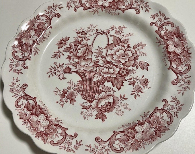 Vintage Ridgeway of Staffordshire Red White Old English Bouquet Dinner ...