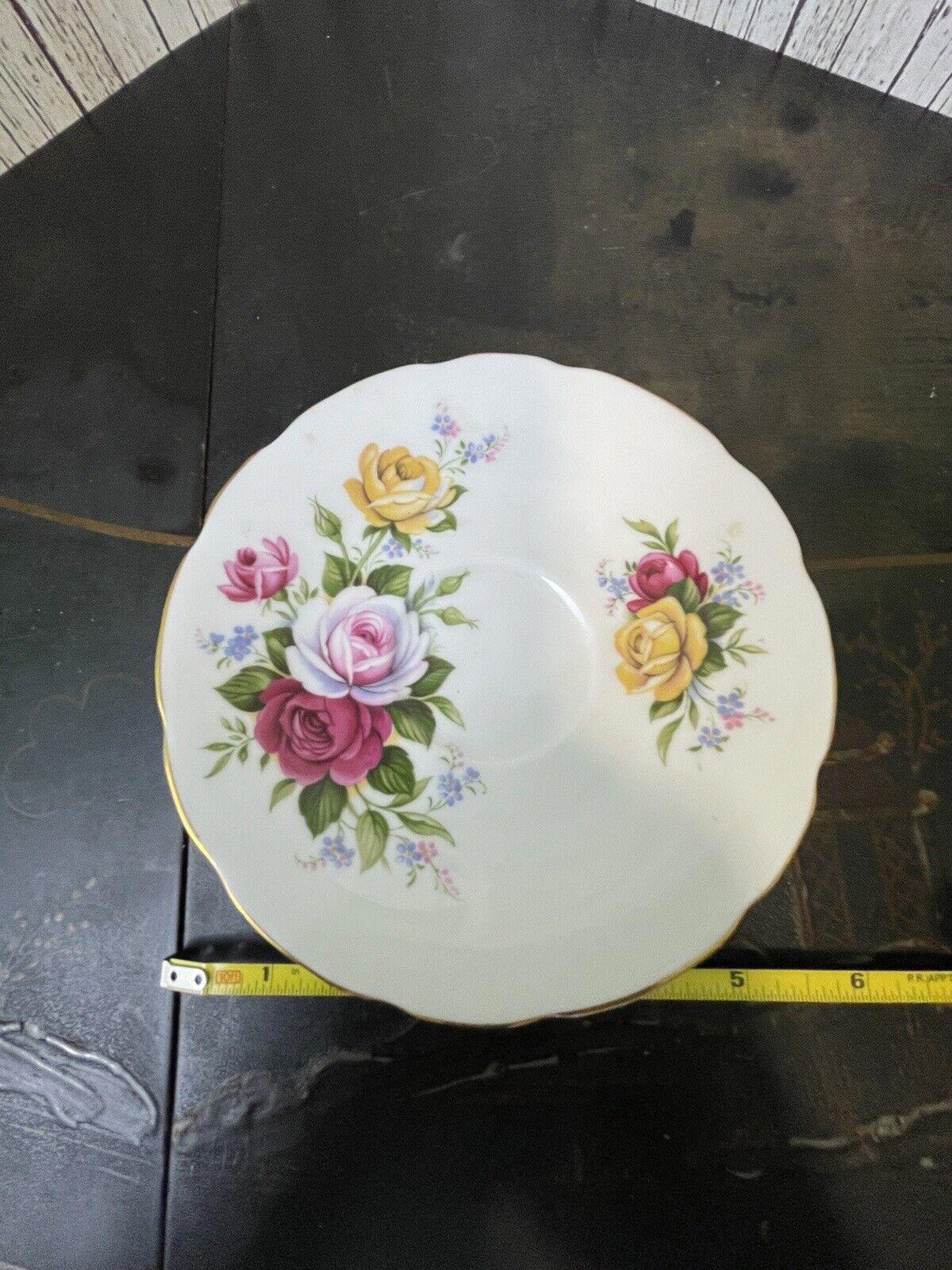 Royal Sutherland England Vintage Bone China Floral Replacement Saucer ...