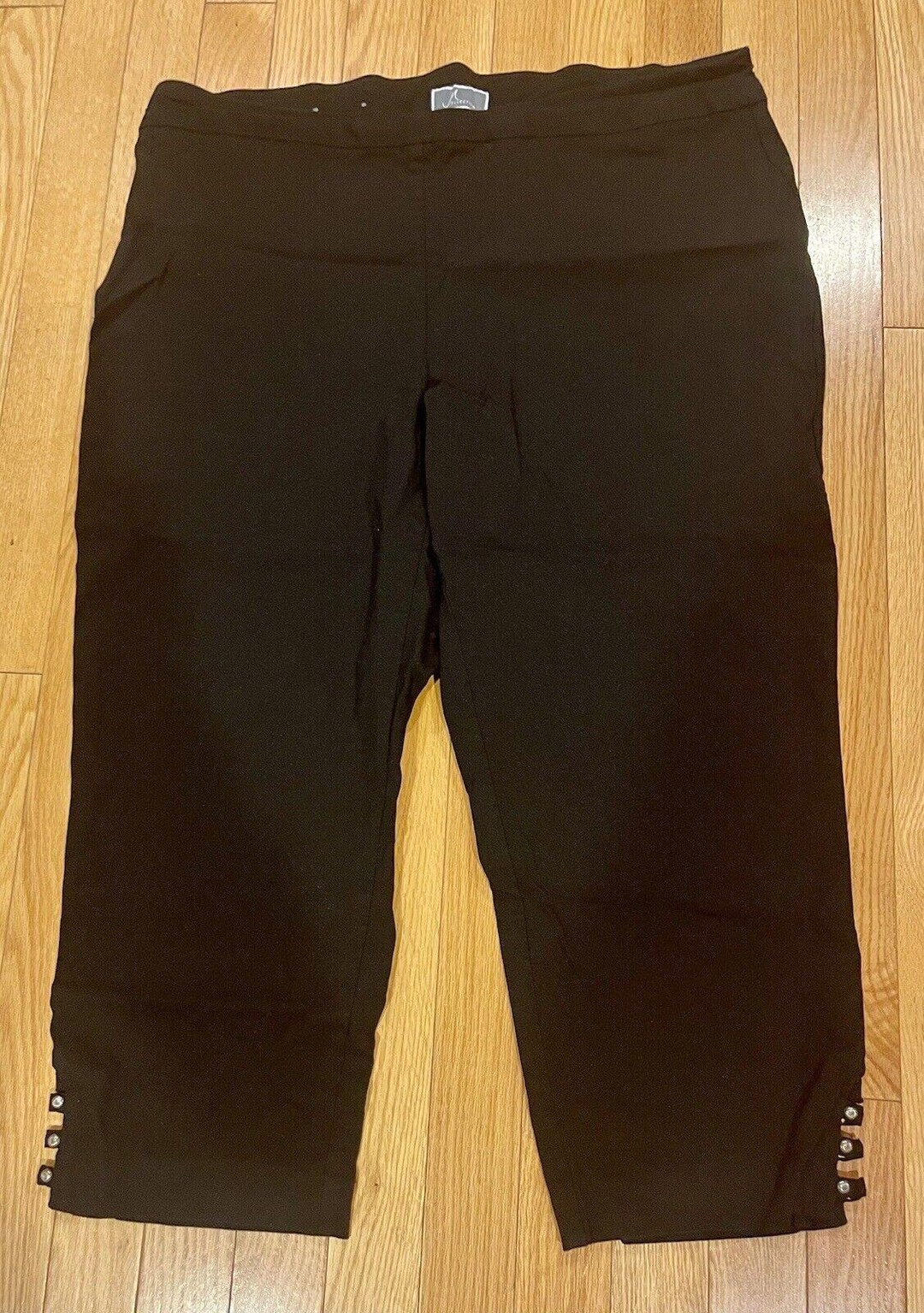 NWOT JM Collection Womens Pull on Black Capris, Size XL - Etsy