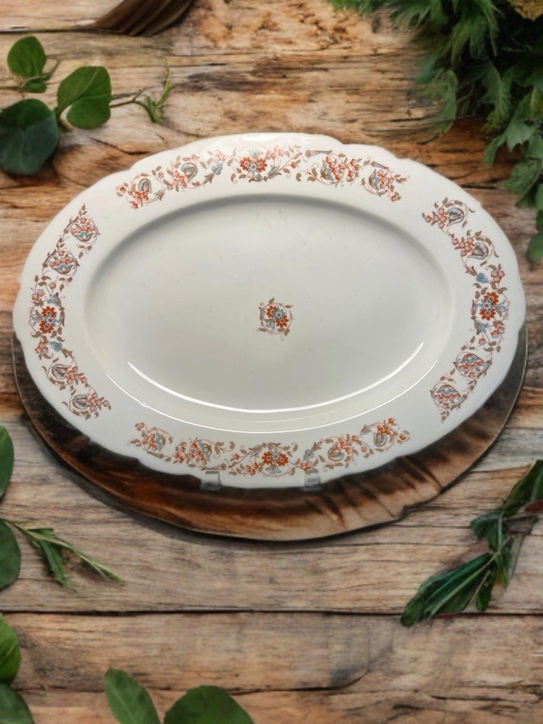 Springer & Co Austria Antique 1900s Floral Oval Serving Platter, 19x13 ...