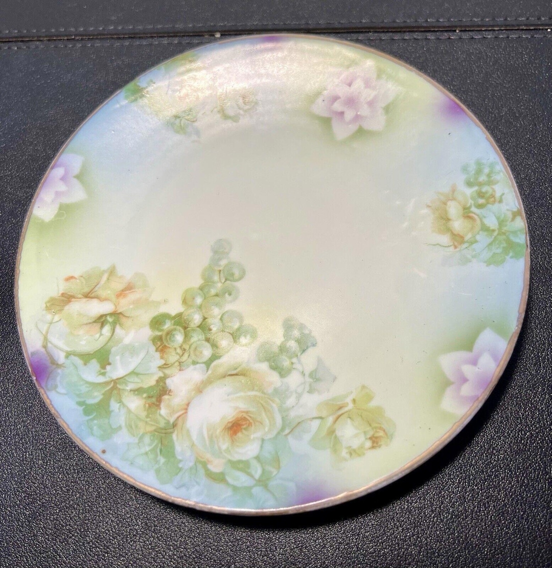 Steinmann Silesien Bavaria Vintage 1932-1938 Hand Painted Roses Grapes ...