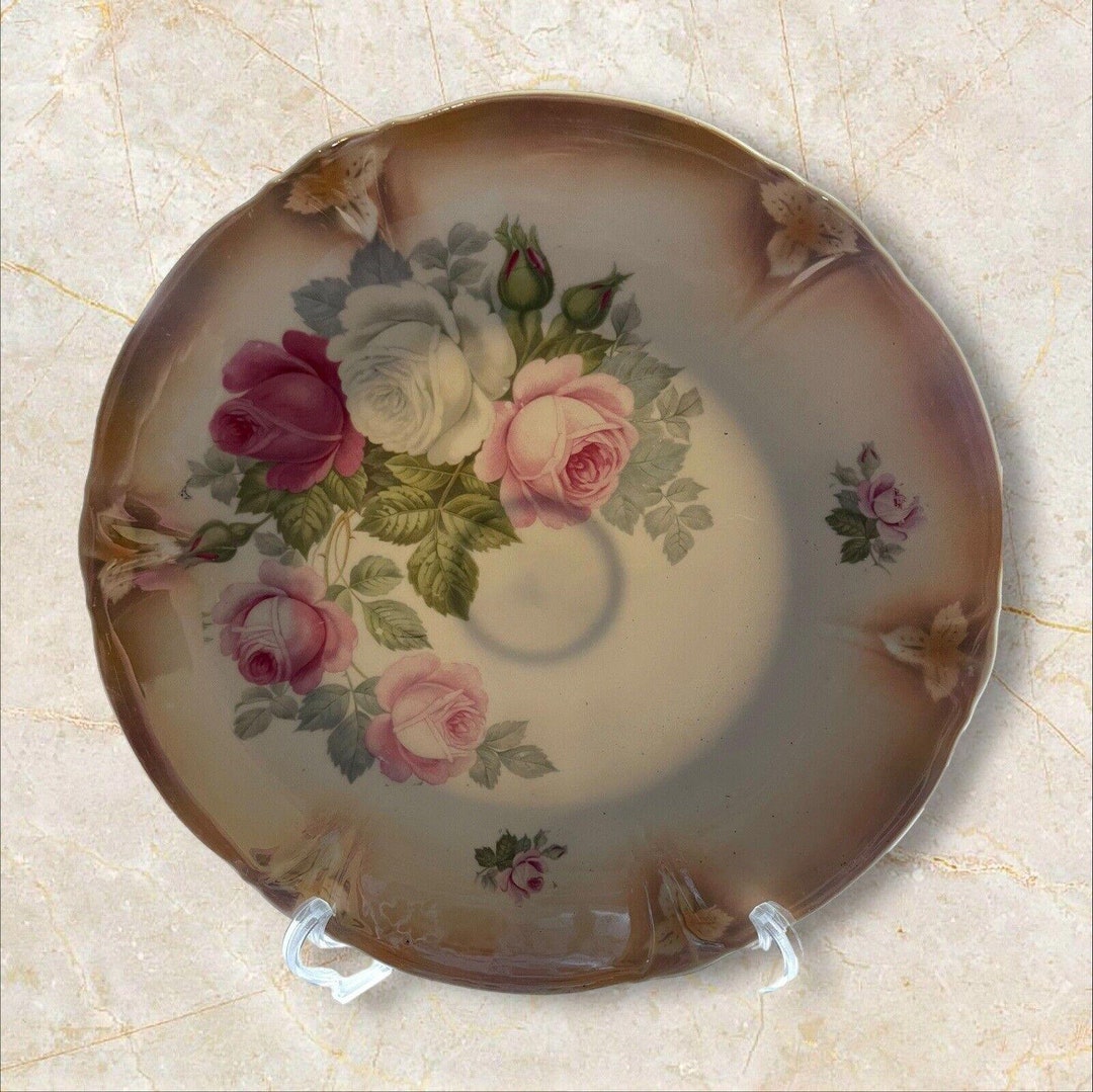 Vintage German Porcelain Gorgeous Roses Plate 8” - Etsy
