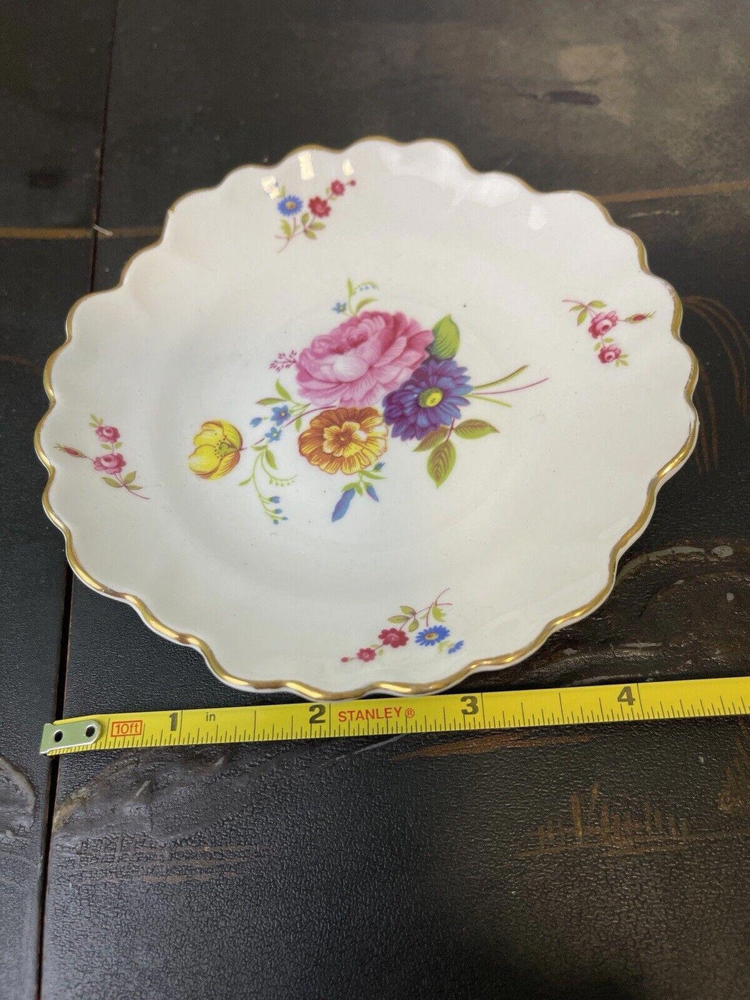 Royal Adderley England Vintage Bone China Floral Trinket Dish ...