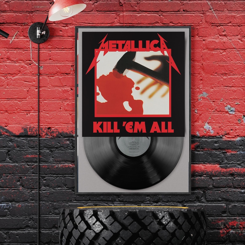 Metallica - Kill Em All - Record Poster - 12x18 - Gold & Black Bundle ...