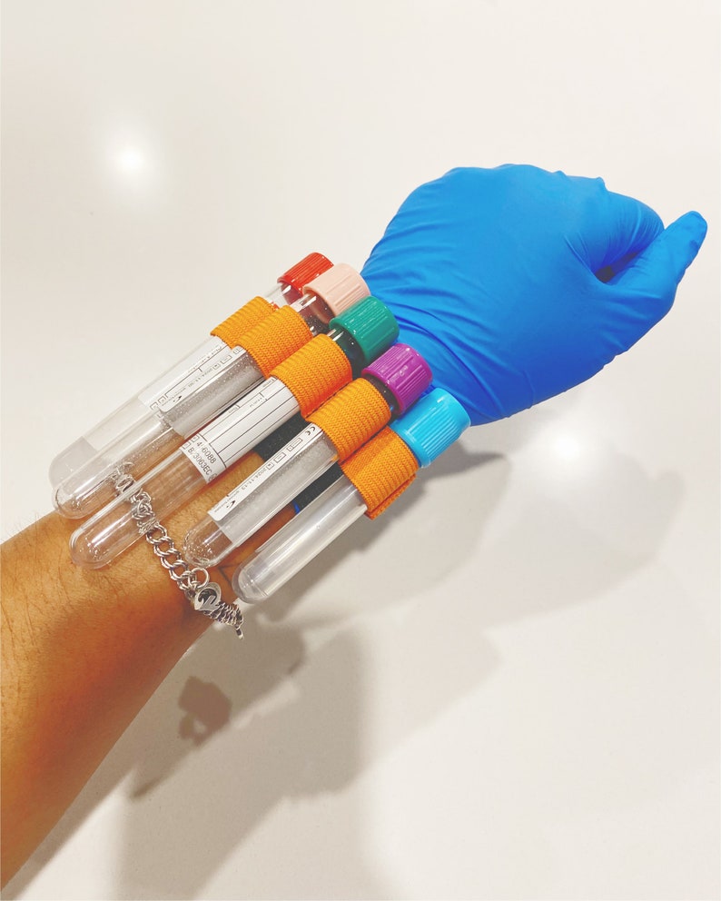 4 Pack Phlebotomist Tube Holder Wristband/blood Draw Bracelet Strap ...