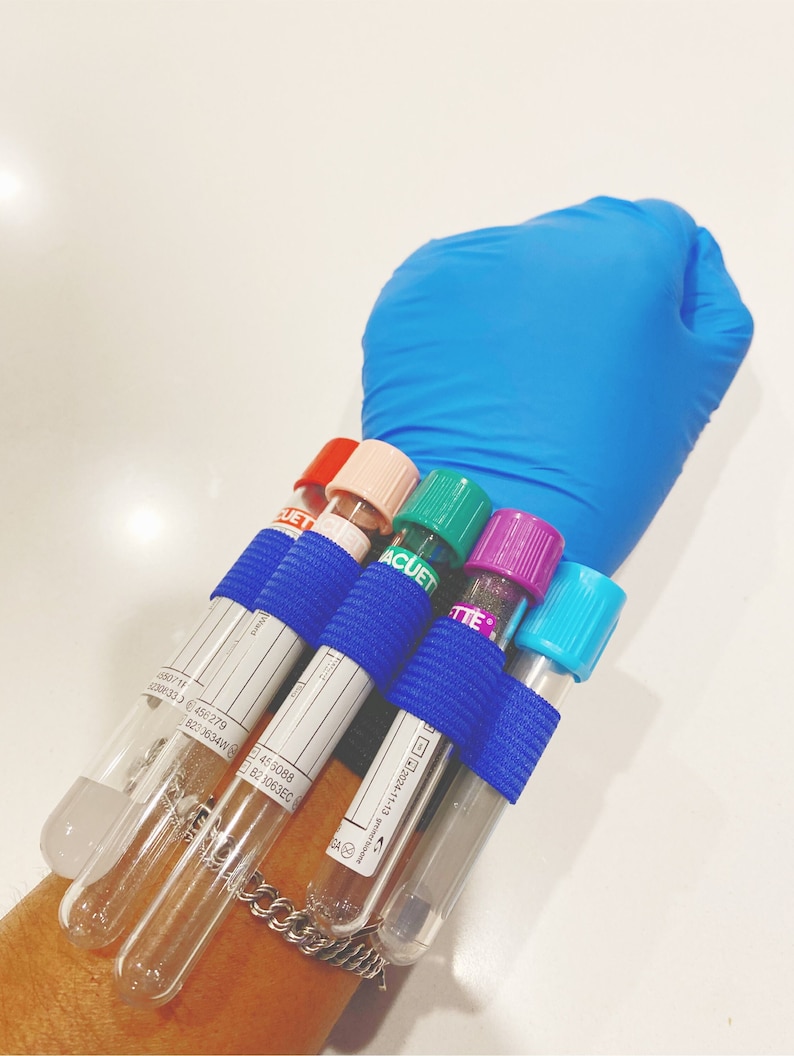 6 Pack Phlebotomist Tube Holder Wristband/blood Draw Bracelet Strap ...