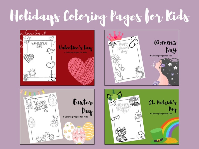 Women's Day Coloring Pages for Kids Set of 4 Printable Empowering ...