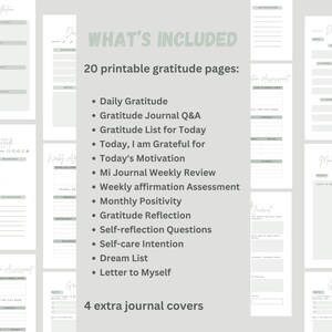 Gratitude Journal Printable BUNDLE 20 Pages Mindfulness Log, Gratitude ...