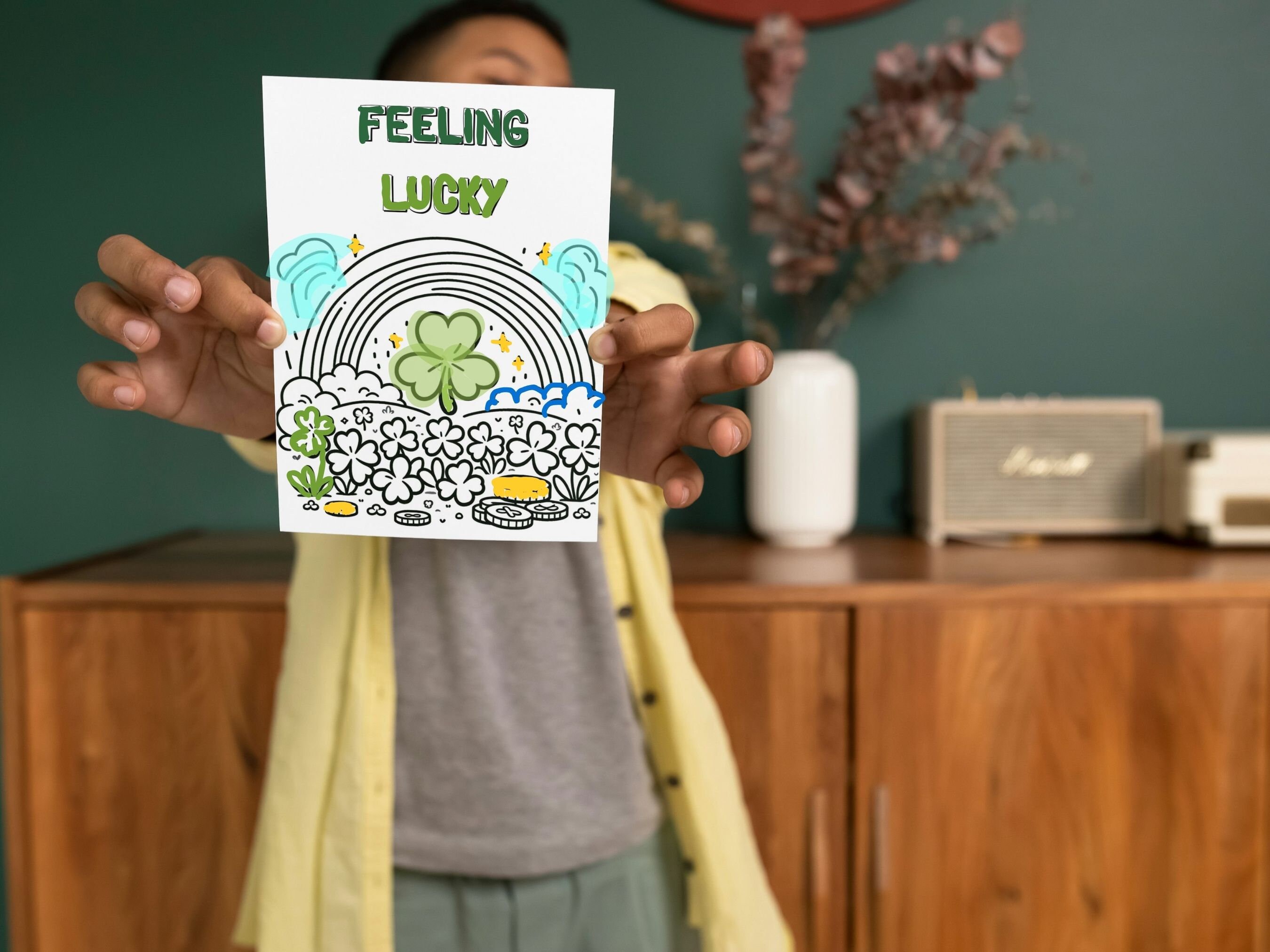 St. Patrick's Day Coloring Pages for Kids Set of 4 Printable Lucky ...