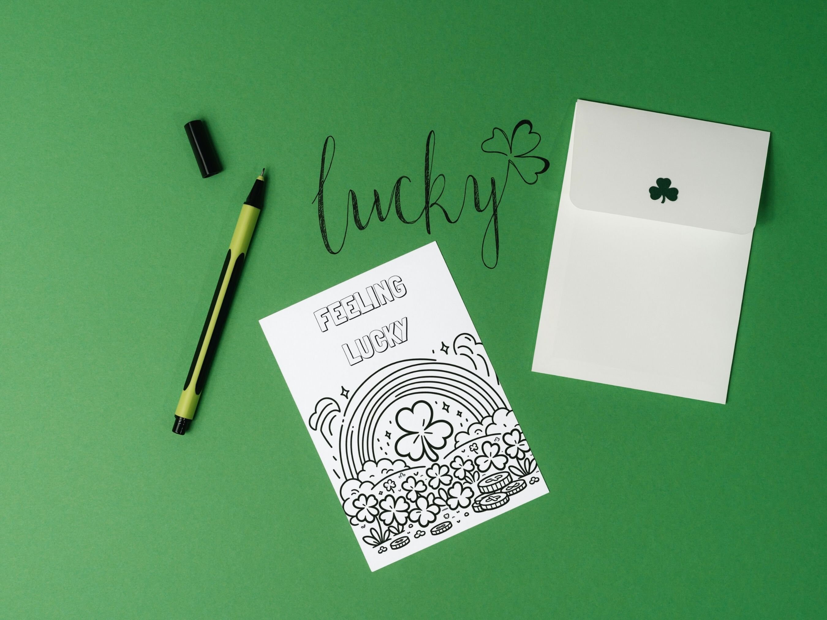 St. Patrick's Day Coloring Pages for Kids Set of 4 Printable Lucky ...