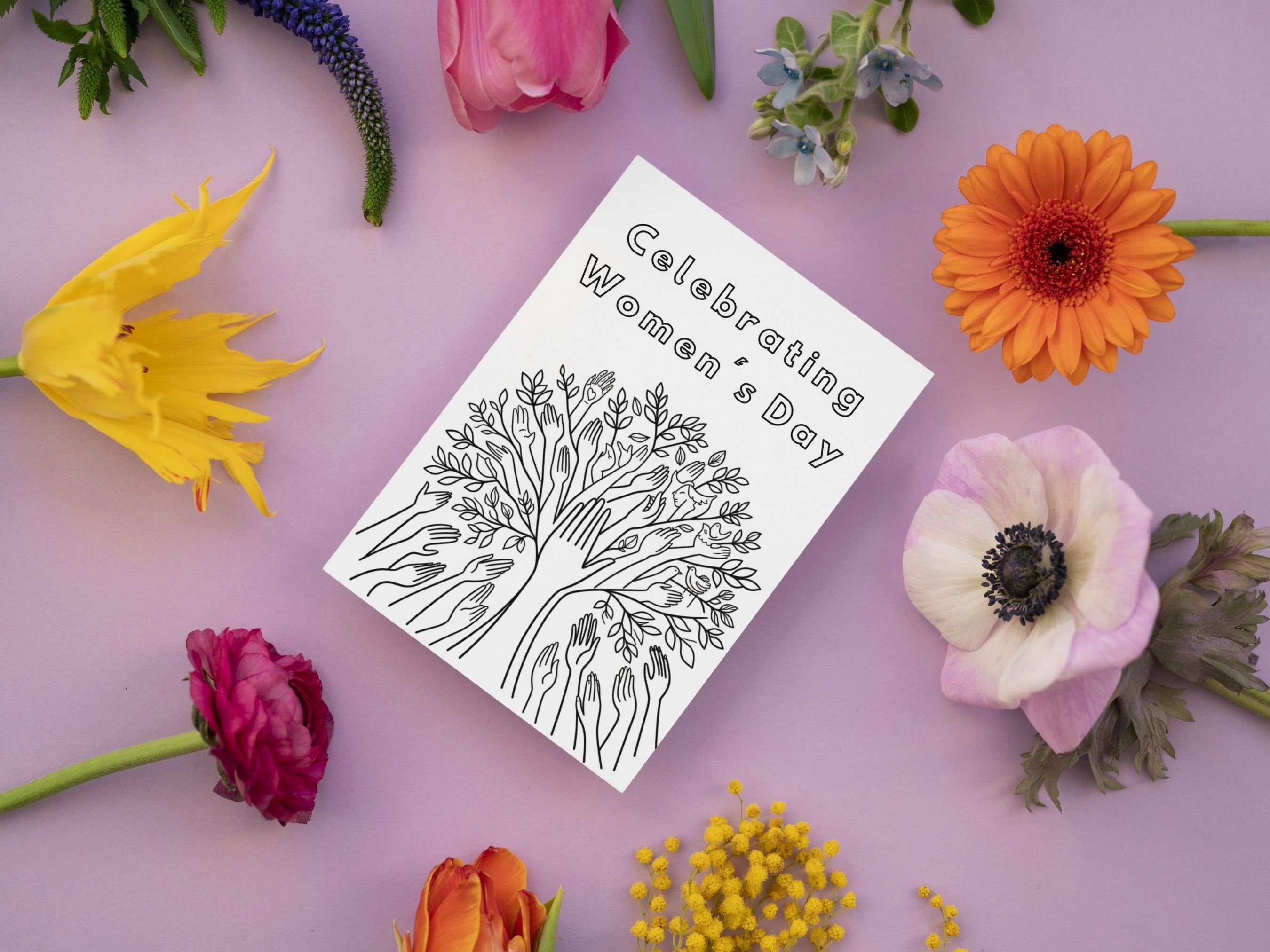 Women's Day Coloring Pages for Kids - Set of 4 Printable Empowering ...