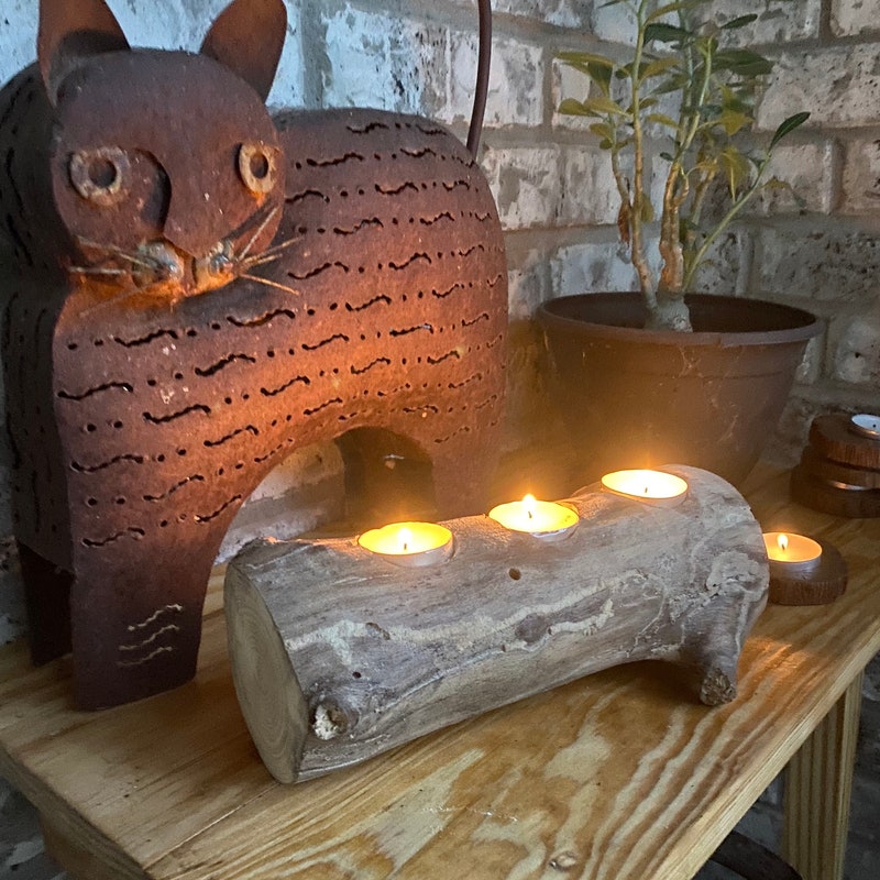 Rustic Candle Holder - Etsy