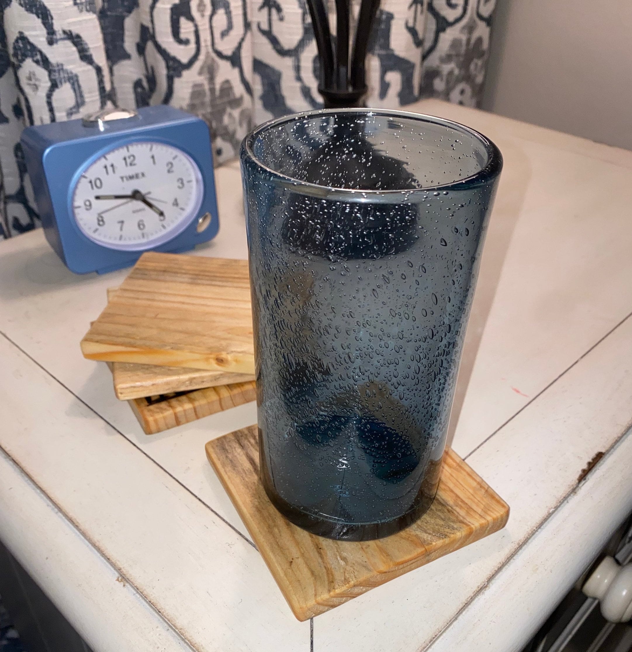 Wooden Square Coaster 4 Piece Set, Rustic Coasters, Rustic, Log ...