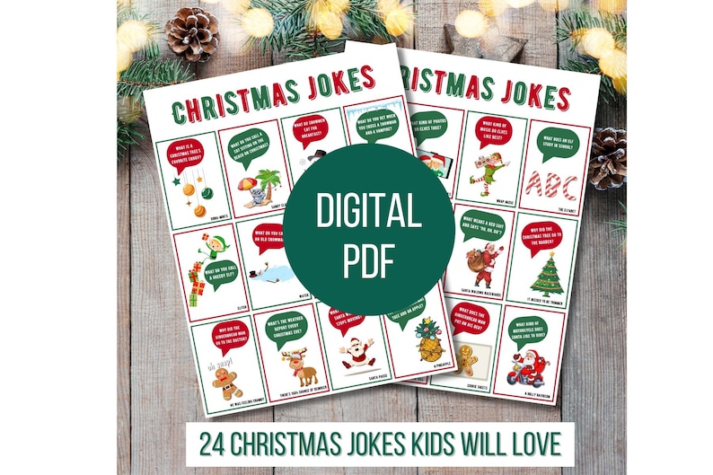 Christmas Jokes, Jokes for Kids, Printable Lunchbox Jokes, Christmas ...