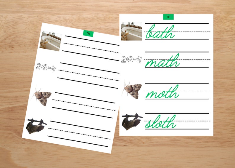 Phonogram/handwriting Practice Sheets - Etsy