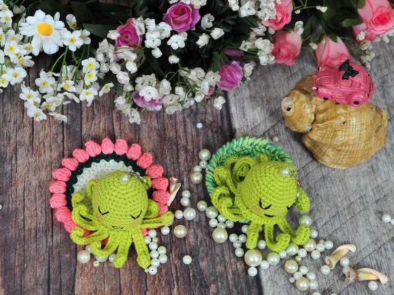 Crochet Octopus Amigurumi Pattern: Keychain Charm, Easy DIY (PDF ...