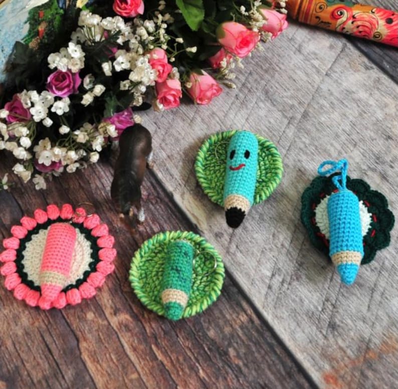Amigurumi Bleistift Schlüsselanhänger Häkelanleitung (PDF) - Etsy.de